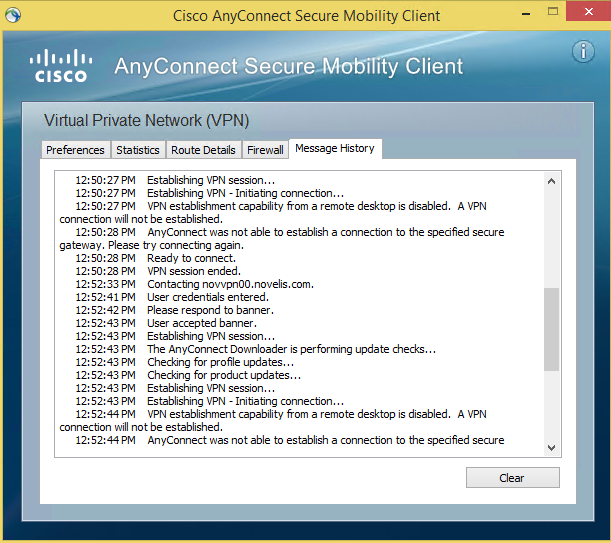 Solved: Cisco AnyConnect 'Session Ended' error Solved: Cisco AnyConnect 'Session Ended' error